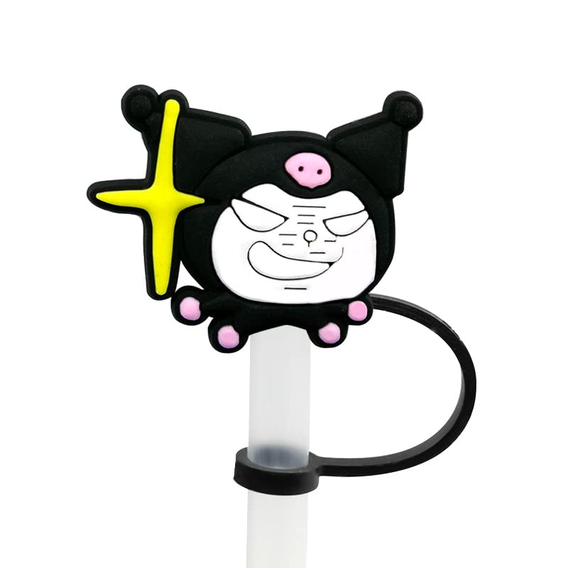 Cute Cartoon Kids Straw Tips Covers,Food Grade Reusable Silicone Straw Tip,funny Straw Covers Cap Plugs,Anti-dust Soft Straw Toppers Drinking Straw Tips Lids for 6-10 mm