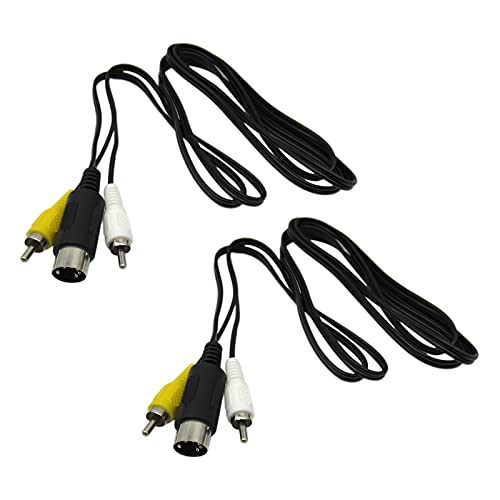 NGHTMRE Pack of 2 Premium Quality 6FT RCA TV AV Audio Video Cord Cable for Sega Genesis & Sega Master System