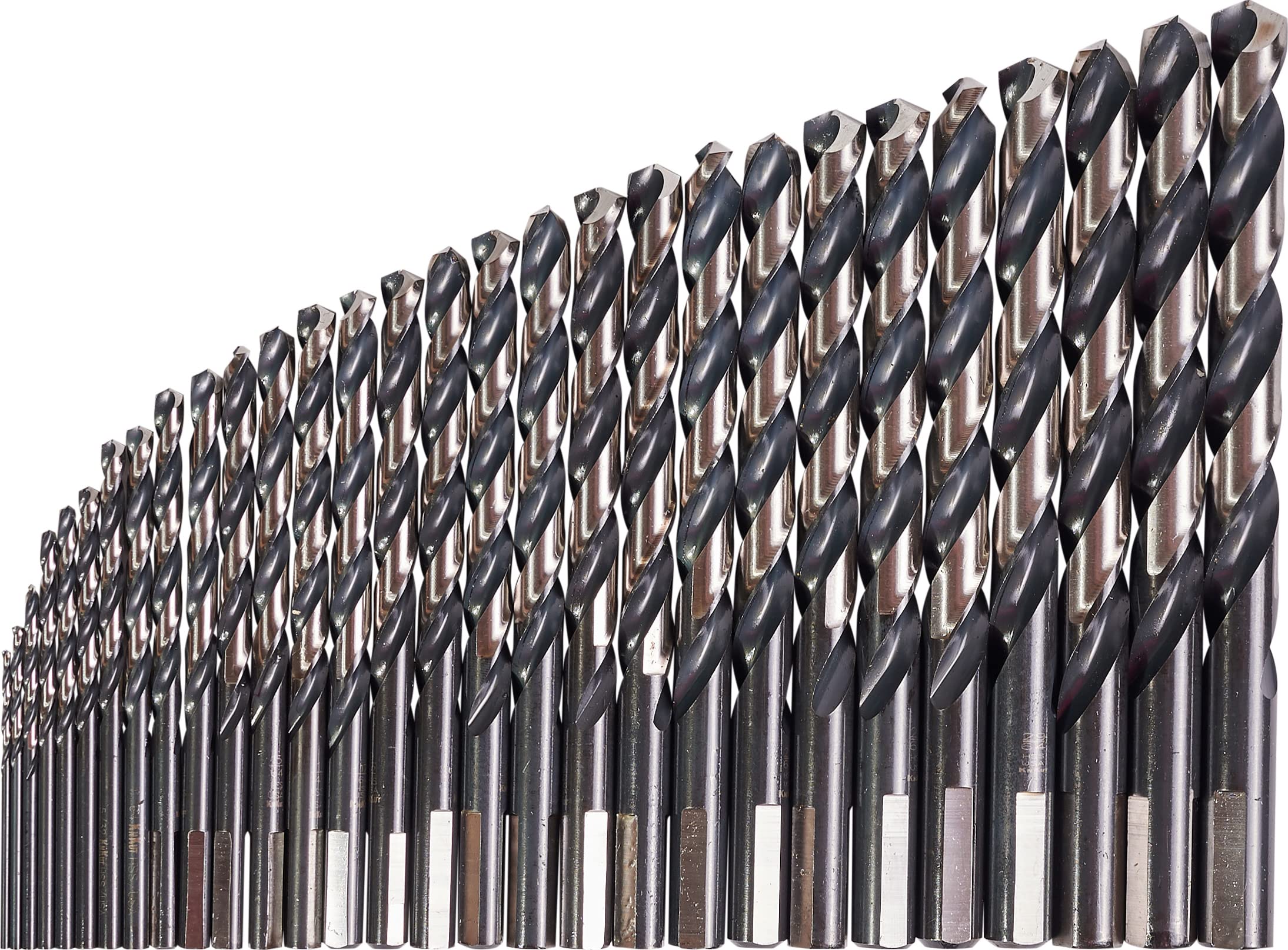 KnKut 29 Piece Jobber Length Drill Bit Set 1/16"-1/2" by 64ths