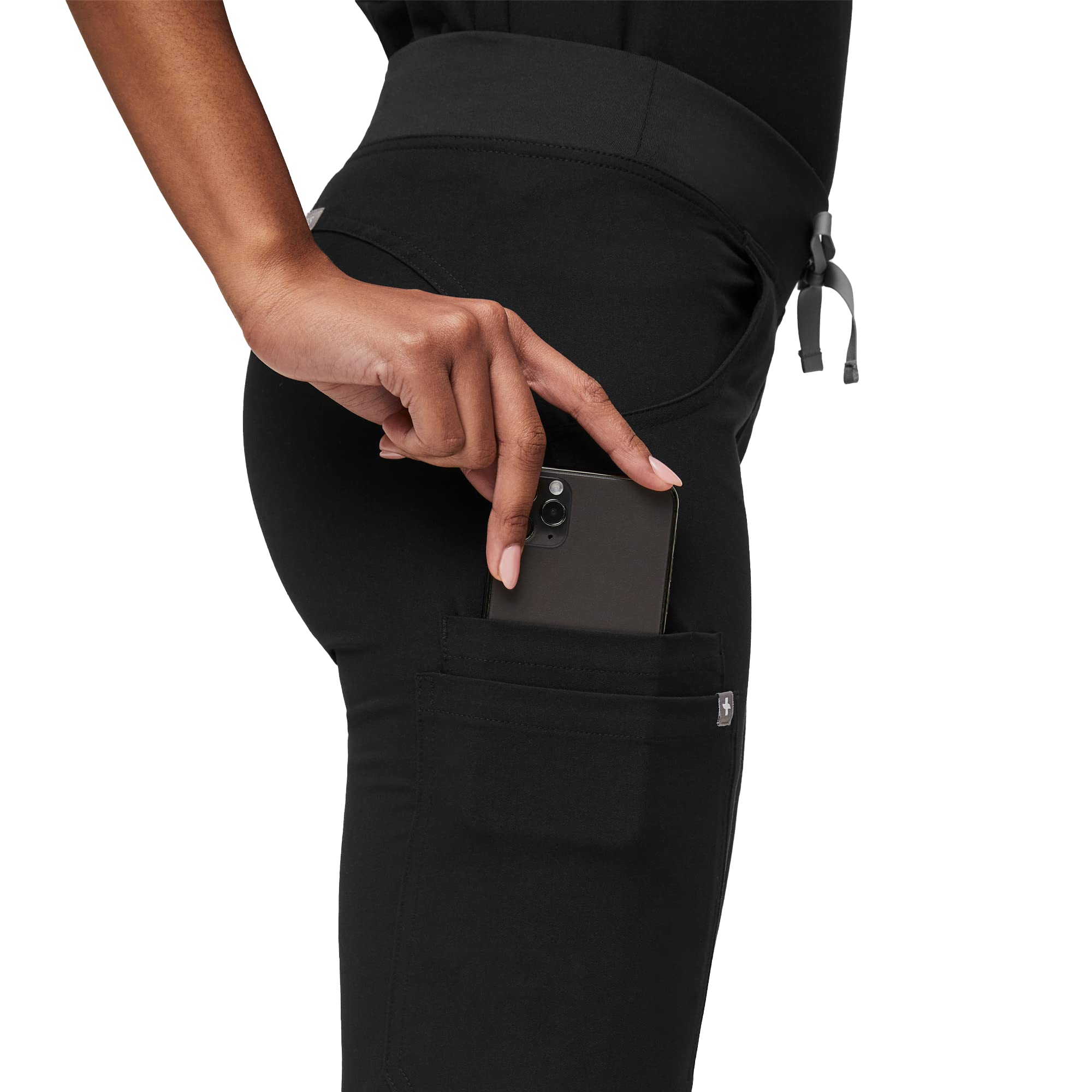 FIGS Kade Cargo Scrub Pants for Women - Black, M