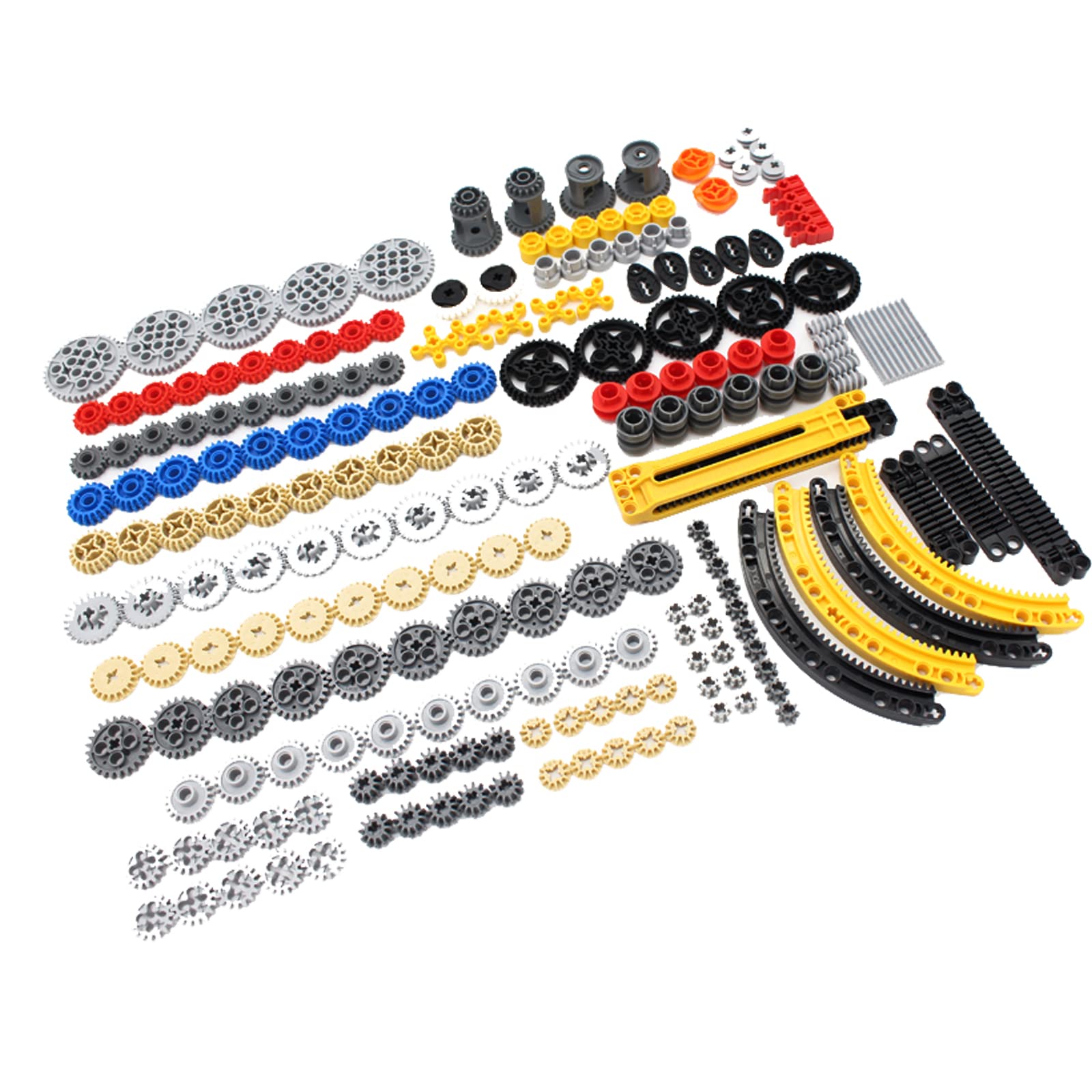 KonHaovF 213PCS Differential Gear Box Set for Technic Series Parts Compatible with Lego Technic Parts, DIY Gears Assortment Pack(Liftarm, Pins, Axles, Connectors) for Technic Building Blocks Set