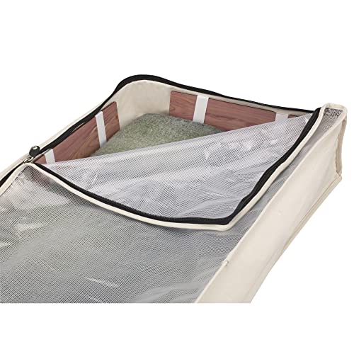 Household Essentials Cotton Canvas Under Bed Clothing and Linen Storage Bag | Natural