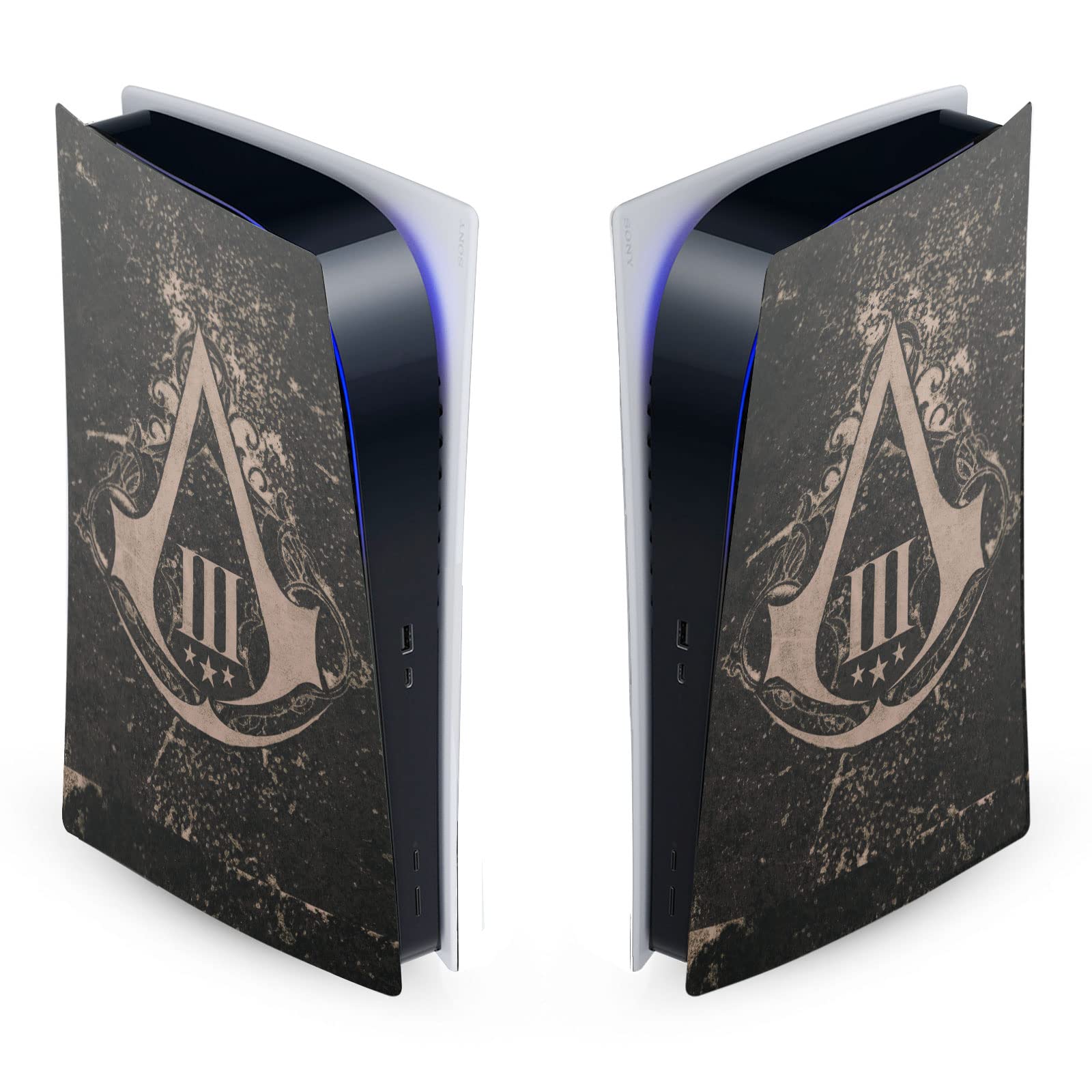 Head Case Designs Officially Licensed Assassin's Creed Old Notebook III Graphics Vinyl Faceplate Sticker Gaming Skin Decal Cover Compatible With Sony PlayStation 5 PS5 Digital Edition Console