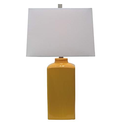 Decor Therapy Kennedy Ceramic Table Lamp, Mustard