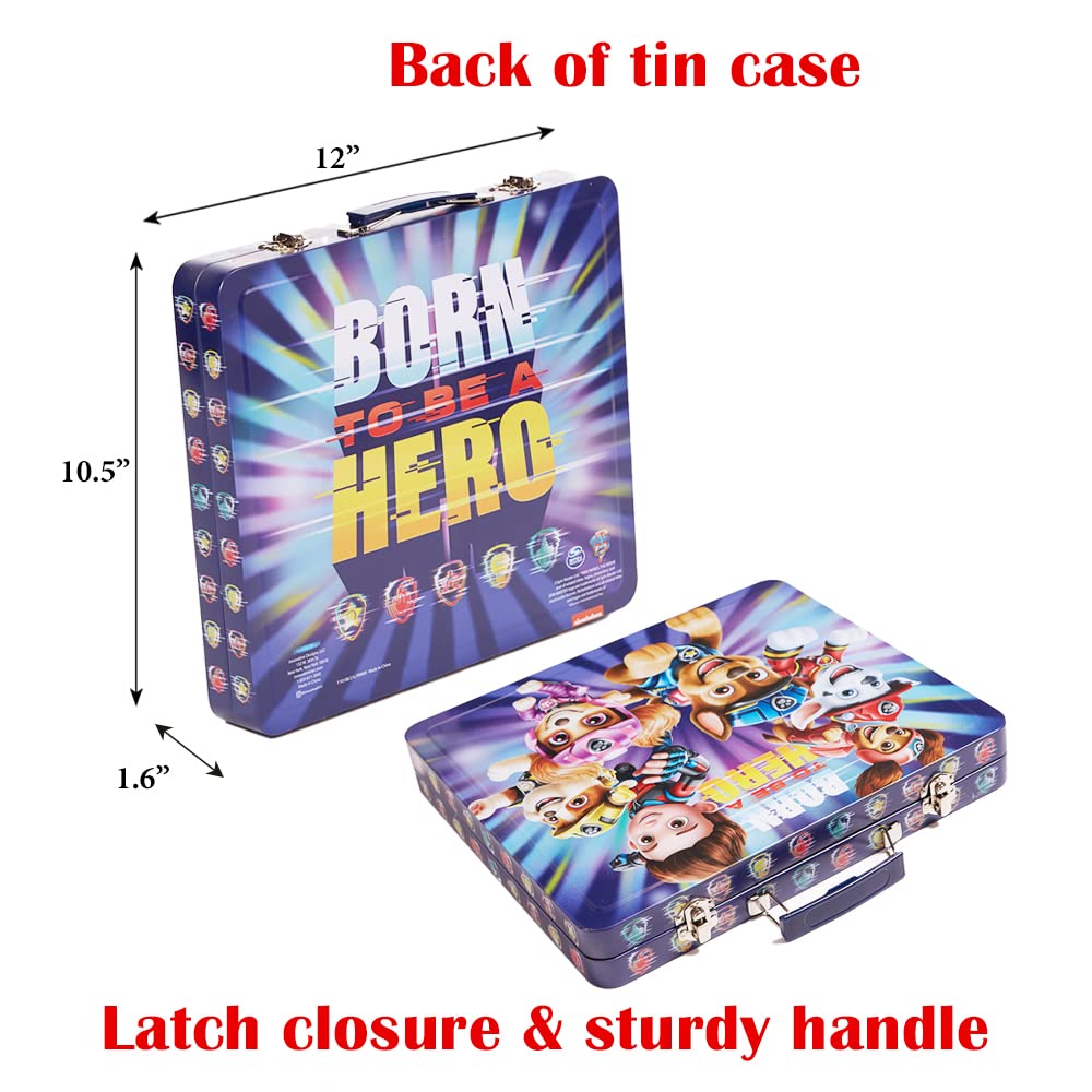 Innovative Designs Nickelodeon Paw Patrol The Movie Deluxe Activity Set with Carrying Tin, Coloring Sheets, Tattoos, Stickers, & Art Supplies