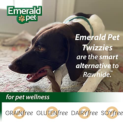 Emerald Pet Twizzies Rawhide Free 100% Digestible Natural Dog Lasting Chew Treats, Made in USA, Size 9 Chicky Chicken Multipack