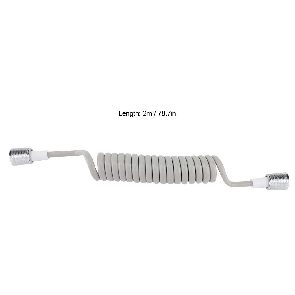 Spring Flexible Shower Hose,ABS Flexible Telescopic Shower Hose for Water Plumbing Toilet Bidet Sprayer Gun Bathroom,Bidet Sprayer for Toilet(grey)