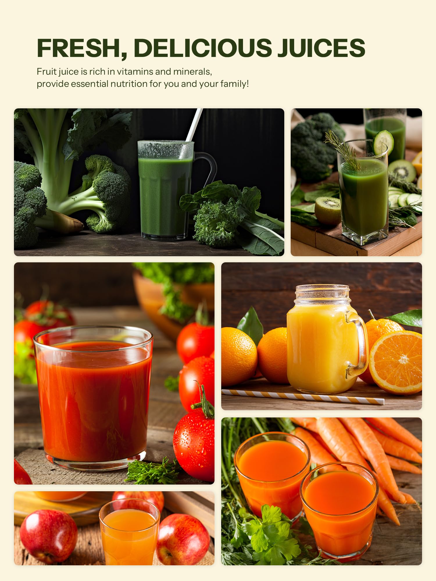 Masticating Juicer Machines, Reemix Cold Press juicer Machine Compact Size, Juice Extractor, Nutrient and Vitamin Dense, BPA-Free Tritan, Easy to Clean (Black)