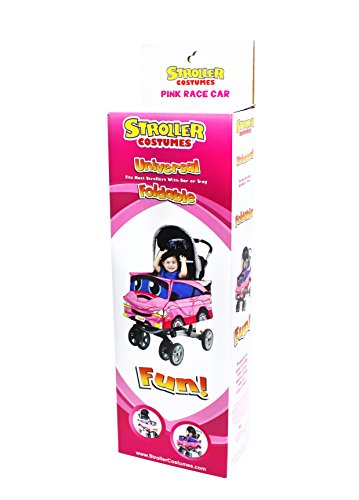 Pink Car Stroller Costume Turns Stroller Into a Baby, Toddler Ride On Car Toy