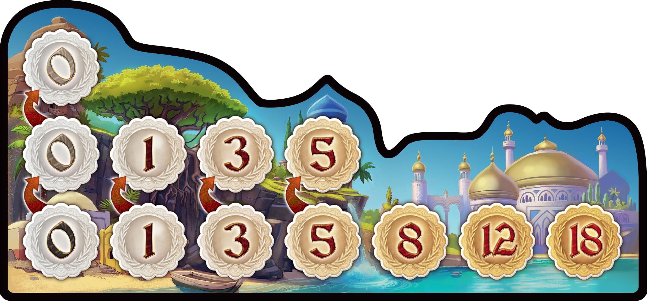 Five Tribes Whims of the Sultan Board Game EXPANSION - Control New Cities! Worker Placement Strategy Game for Kids & Adults, Ages 13+, 2-4 Players, 40-80 Minute Playtime, Made by Days of Wonder