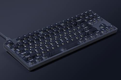 DROP MiTo Keysterine Keycap Set, Transparent ABS with UV Thermal Legends, Cherry MX Style Keyboard Compatible with 60%, 65%, 75%, TKL, WKL, 1800, 96-Key, Full-Size, and More (Smoke)