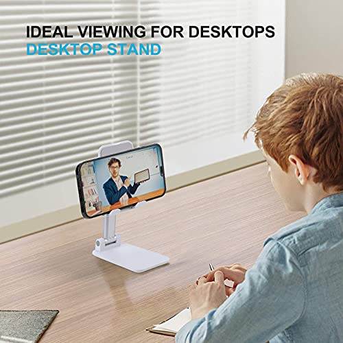 Botswana Flag Finger Cell Phone Stand for Desk Foldable Phone Holder Height Angle Adjustable Sturdy Stand White-Style