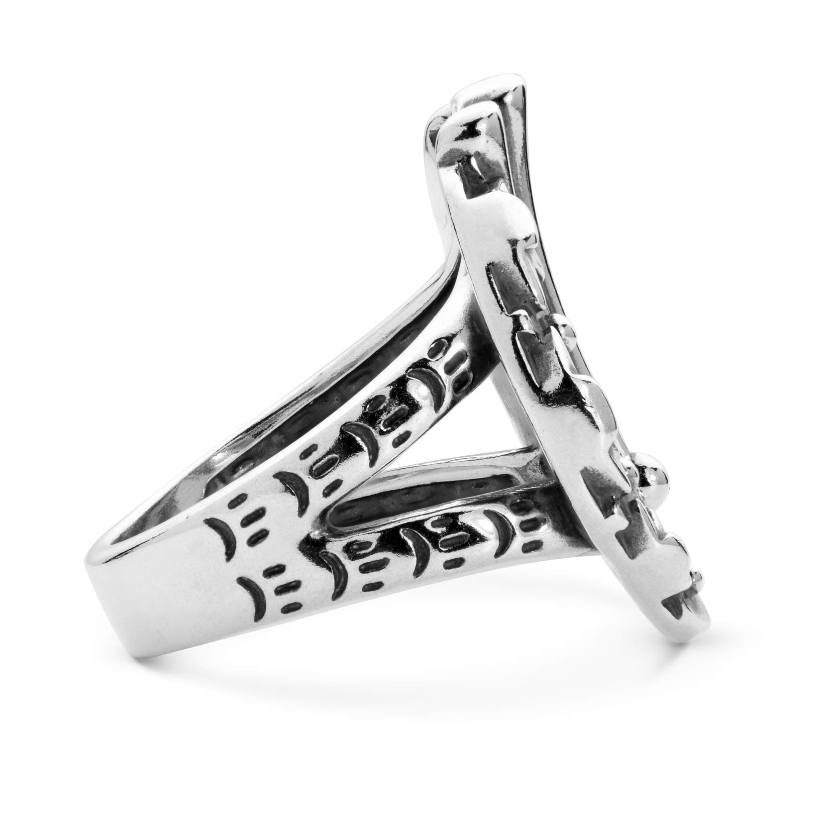 American West Sterling Silver Fritz Casuse Design Naja Ring Size