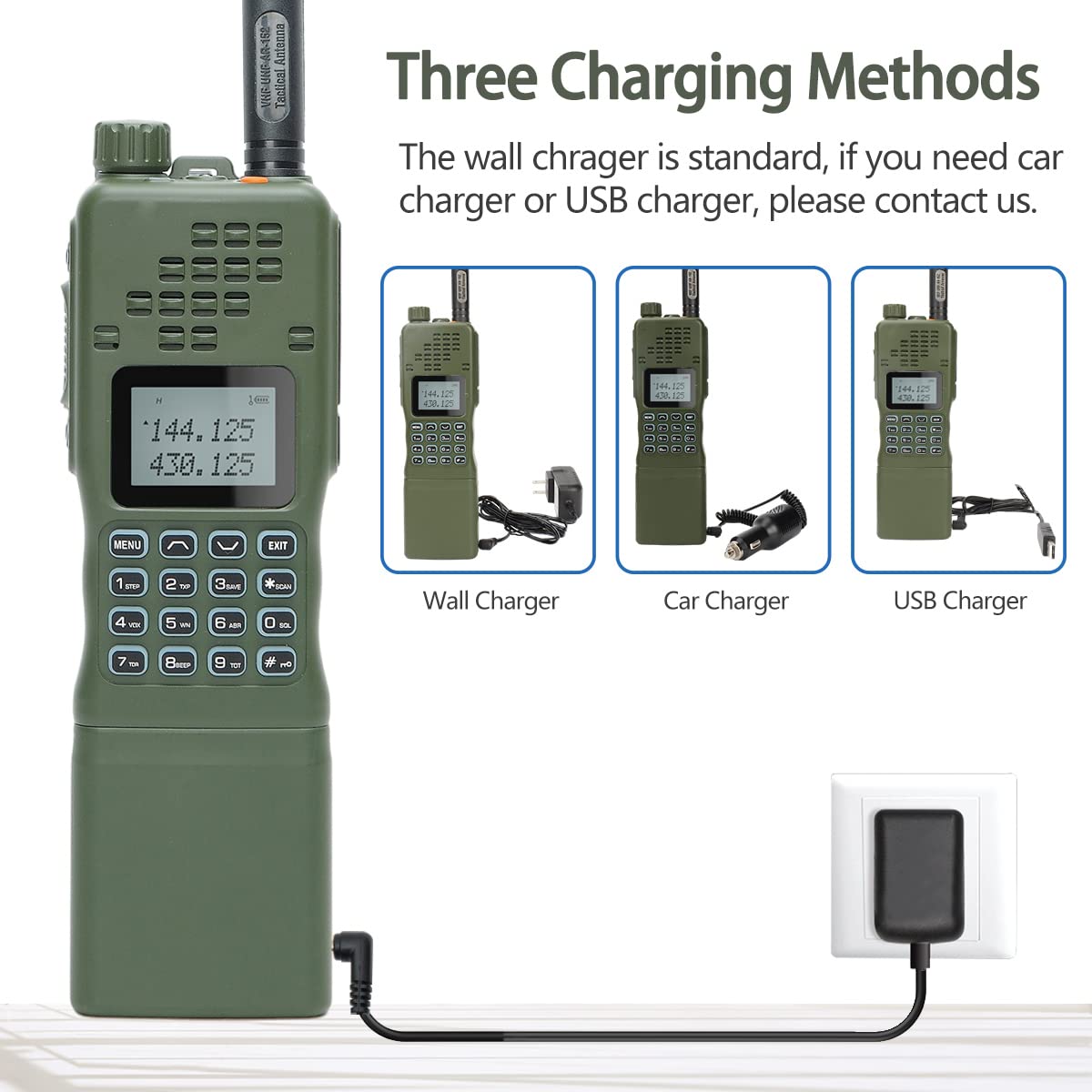 Baofeng AR-152 10W Ham Radio Powerful Military Grade Tactical Long Range Walkie Talkie with Speaker Mic, Car Charger and more 12000mAh Battery Portable Tactical Two Way Radio Full Set