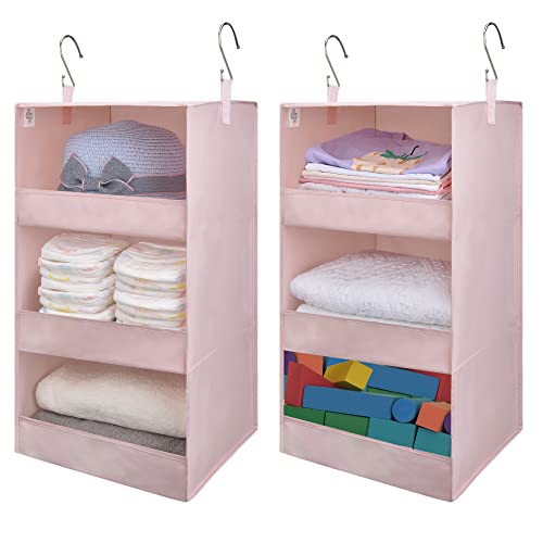 GRANNY SAYS Bundle of 2-Pack Hanging Organizer & 1-Pack Closet Hanging Shelves