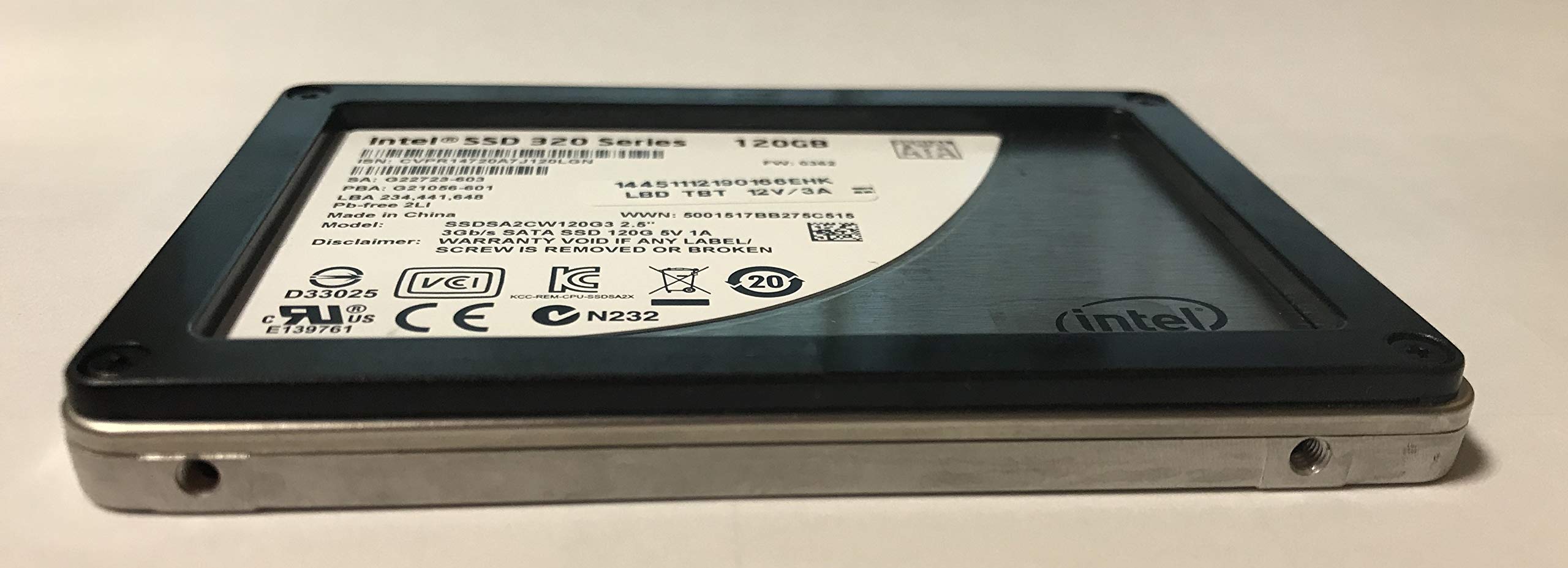 Intel 320 SSDSA2CW120G3 120 GB 2.5" Internal Solid State Drive - 1 Pack - Retail