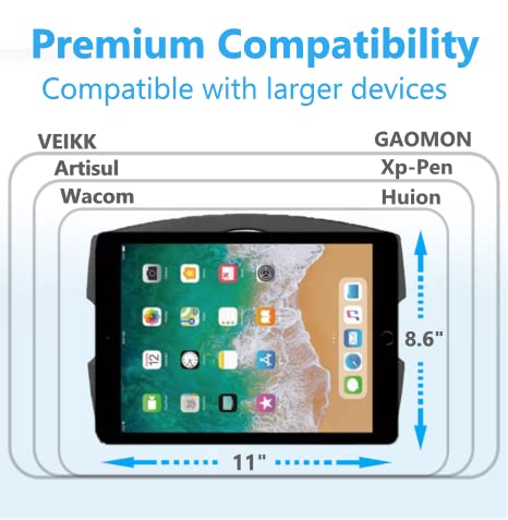 MAX SMART Universal Drawing Tablet Stand, Adjustable Compatible with Artisul, iPad Pro, Wacom, Cintiq, Huion, XP-Pen