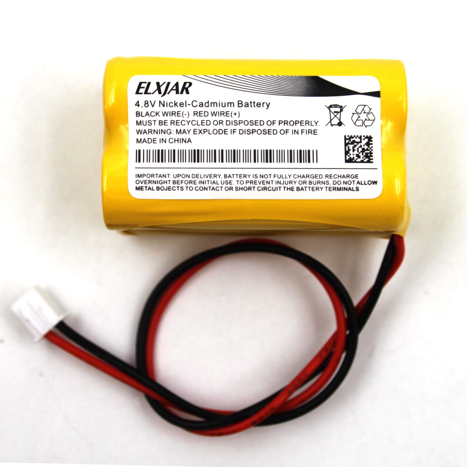 YUTSUJO (5-Pack) 4.8V 700mAh BL93NC487 Ni-CD Battery Replacement for Emergi-Lite BAA-48R BAA48R, Interstate NIC0186, Dantona Custom-43 Custom43, OSI OSA-126 OSA126 BL93NC484 BL93NC485
