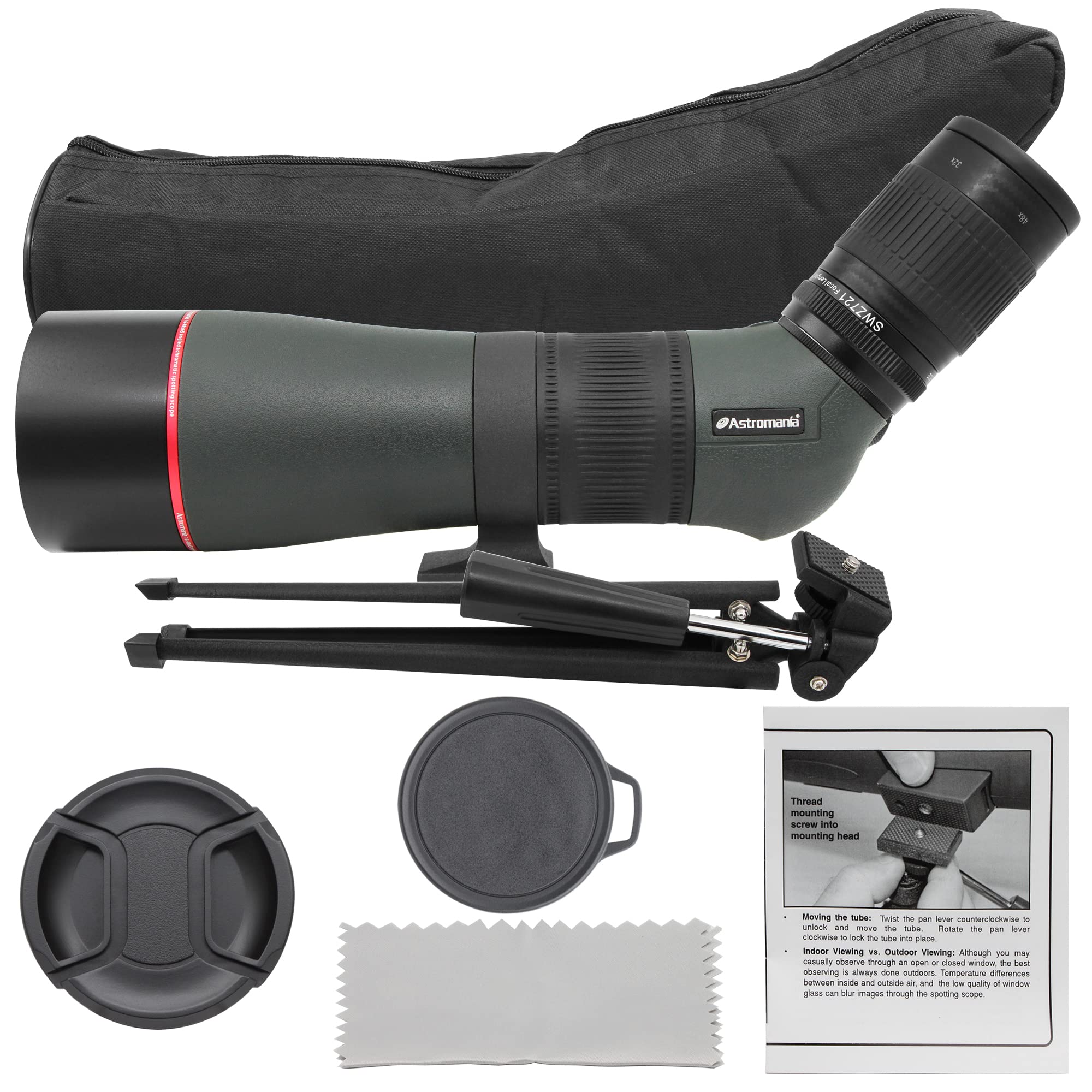 Astromania 16-48x65AE 45 Degree Angled Spotting Scope with Tripod, Carry Bag, Scope for Camping Bird Watching Wildlife Scenery