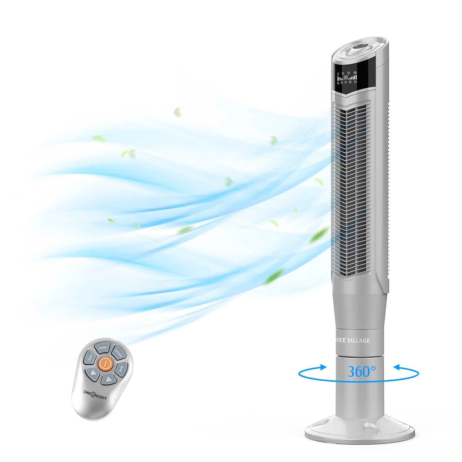 FREE VILLAGE TOWER FAN 5304-SILVER 47＂
