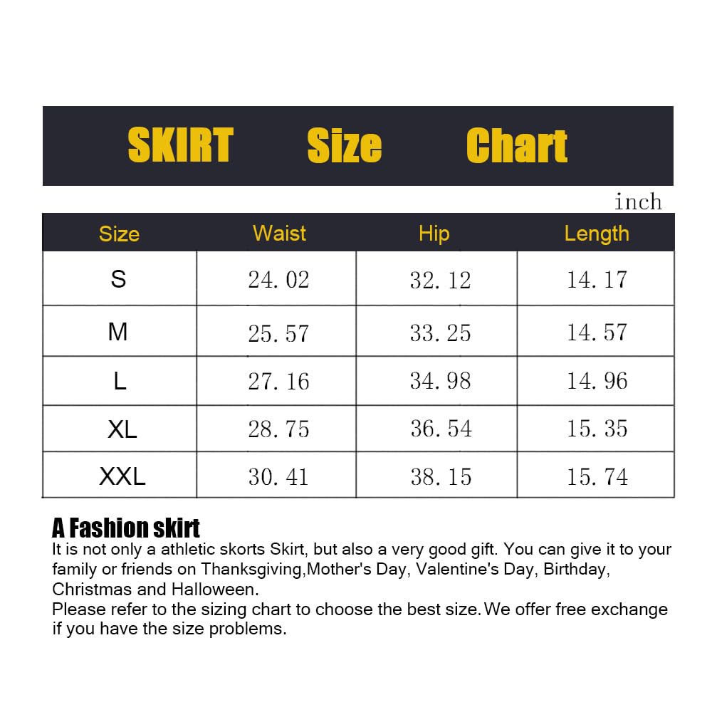 Baihetu Tennis Skirts for Women Mini Skirt with Shorts Golf Skorts Skirts with Pockets Black S