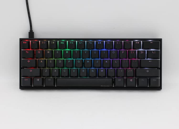 Ducky Mecha Mini v2 RGB LED 60% Double Shot PBT Mechanical Keyboard Cherry MX Brown