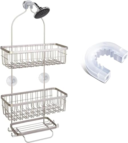 YeeBeny Bathroom Shower Caddy Connector Sucker with 4pcs Professional Strength Large Suction Cups, Easy to Attach, Replacement Suction Cups Compatible with Zenna Home, Simple Houseware, Multipurpose
