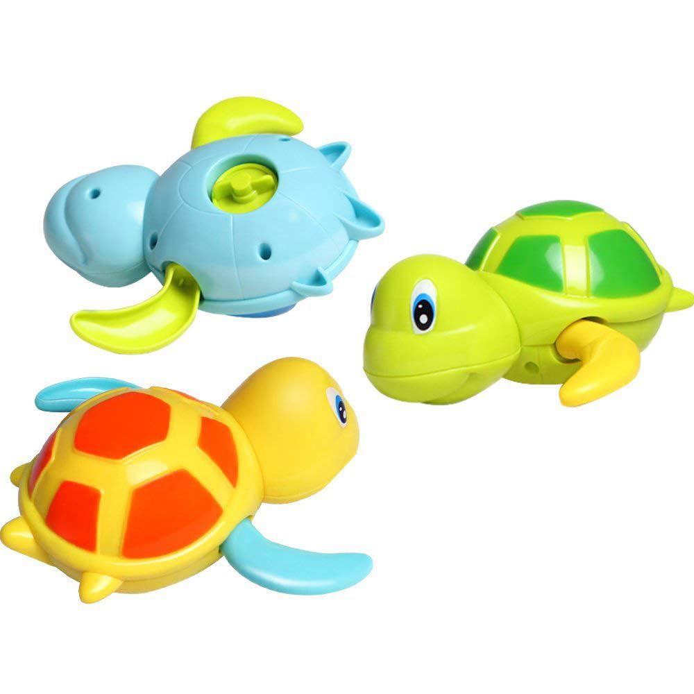 Dmeixs Cute Turtle Baby and Toddler Bath Wind Up Toys 3 Pack