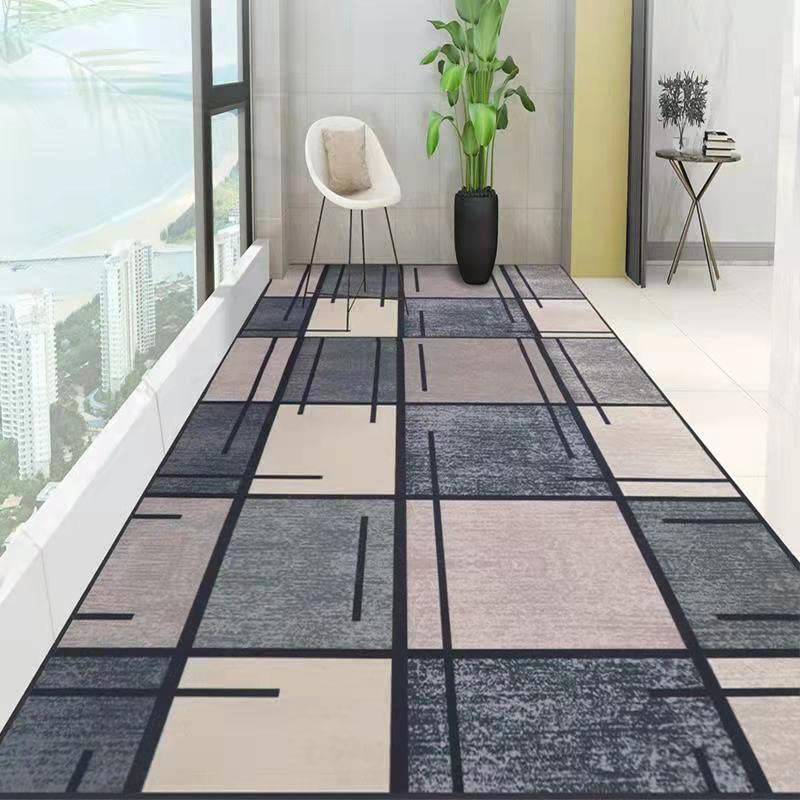 Grey Geometric Checkered Area Rug,Indoor Outdoor Rug,Low lint and Easy Care,Foldable Comfort Casual Living Room Bedroom Area 2x3ft