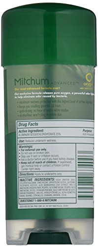 Mitchum Advanced Gel Anti-Perspirant & Deodorant, Mountain Air, 3.4 Ounce (Pack of 4)
