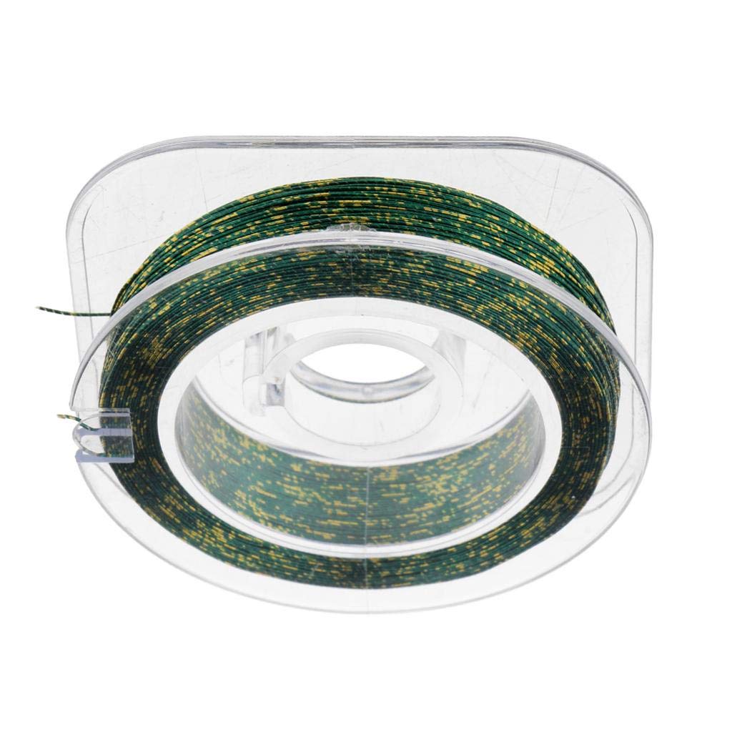 Baosity Metallic Guide Wrapping Fishing Line Thread for Rod Building, Green