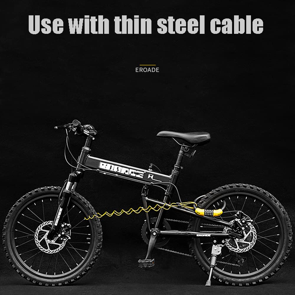 AZPINGPAN 5-Digit Combination Password Bicycle Lock丨Portable Ring-Shaped Motorcycle Anti-Theft Lock for Outdoor Riding丨Waterproof and Rust-Proof Alloy Steel Cable Bicycle Accessories