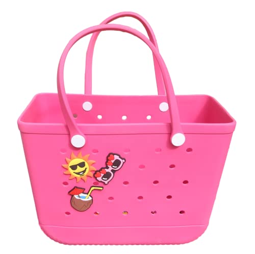 JinJing Beach Bag Accessories PVC Rubber Totes Inserts Charms for Bogg Bag Sun