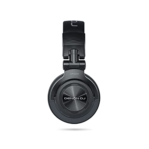 Denon DJ HP1100 | Professional Over-Ear DJ Headphones with 180-degree Cup Swivel & Leather Carry Bag (53mm driver / 3500mW input)