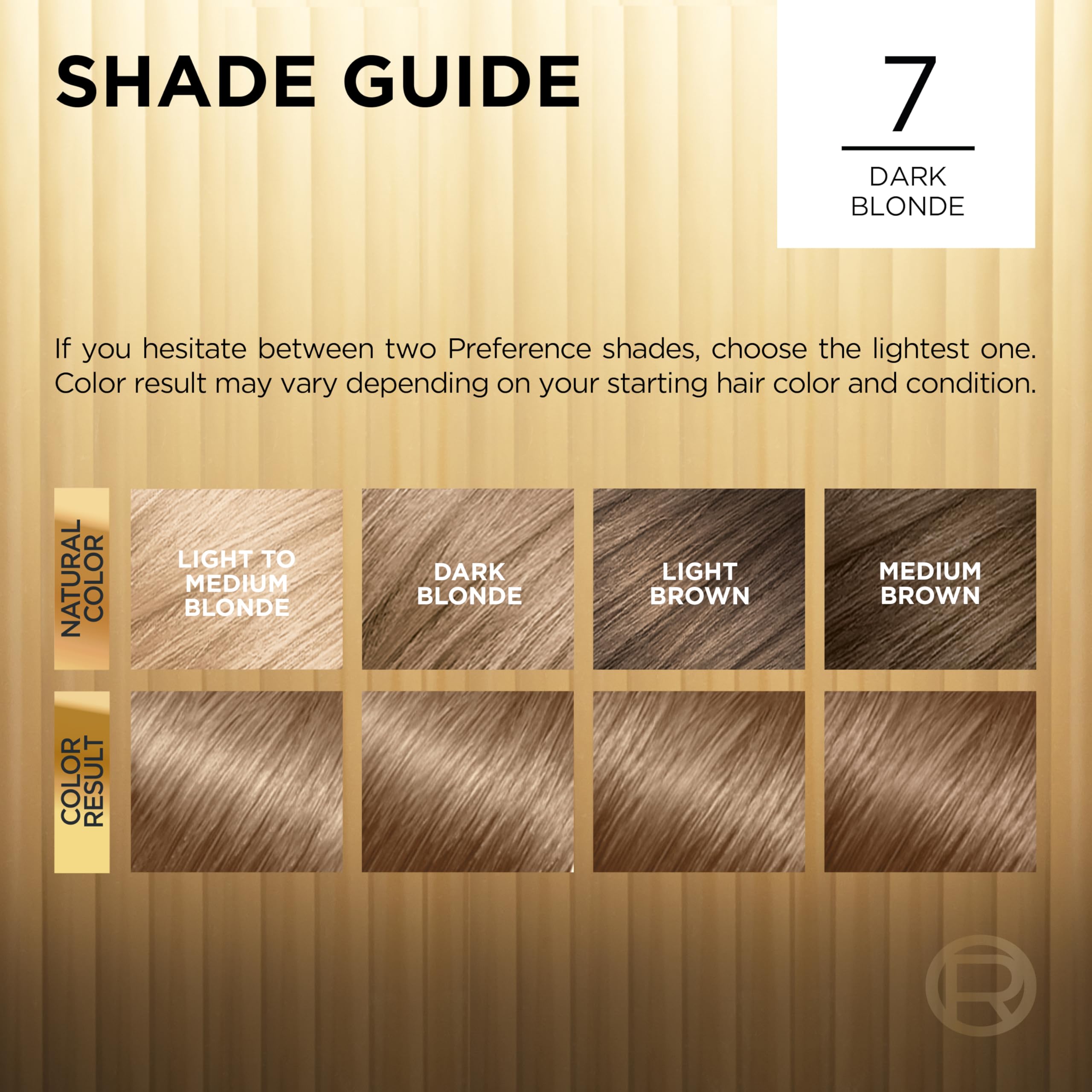 L'Oreal Paris Superior Preference Fade-Defying + Shine Permanent Hair Color, 7 Dark Blonde, Pack of 1, Hair Dye