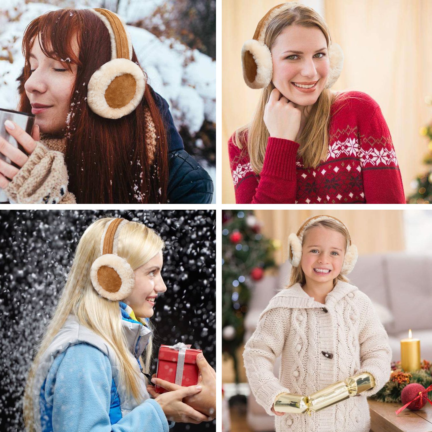 Aurya Unisex Fleece Ear Muffs/Ear Warmers-Winter Outdoor Classic Earmuffs Earwarmers