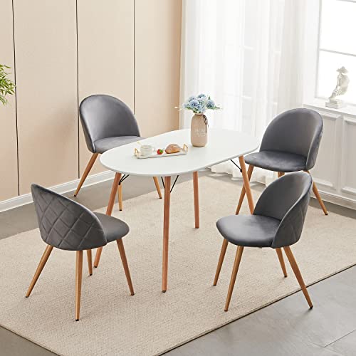 Homy Casa 47.2'' Kitchen Dining Table Minimalist Style Dining Table for Small Spaces Dining Livint Room Cafe, Simple Dinner Table in White, ONLY Table Included