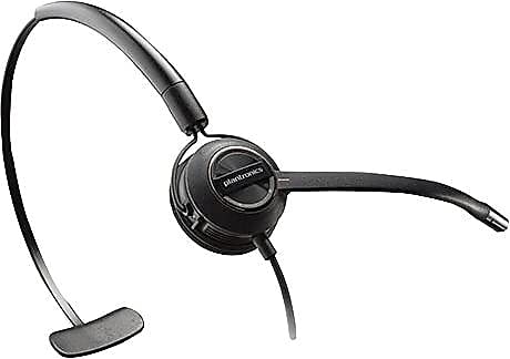 Plantronics - EncorePro HW540 Convertible Headet - Wired Convertible (3 wearing styles) Headset with Boom Mic - Connect to your PC and/or Deskphone, One Size, Black