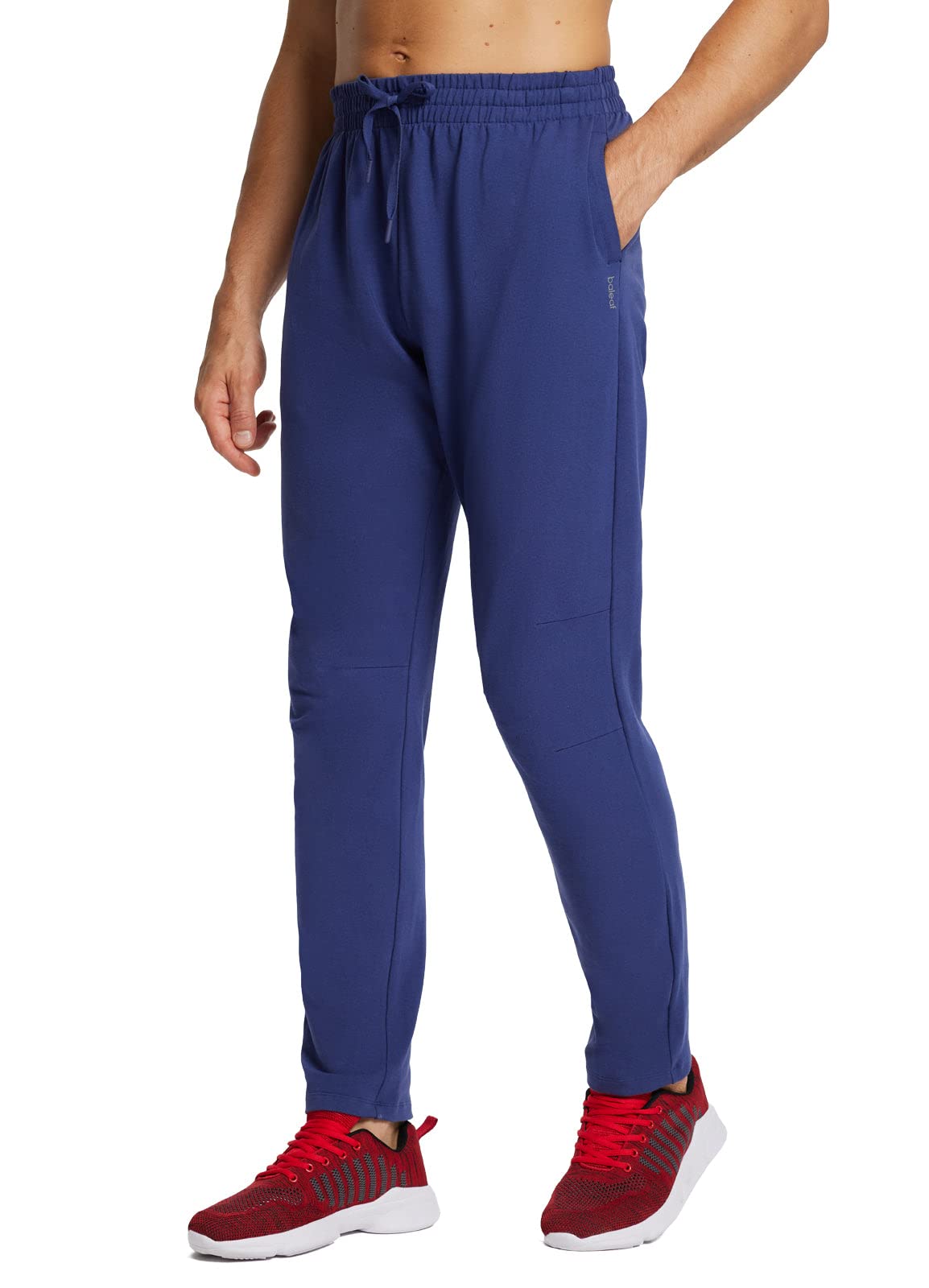BALEAF Joggers for Men Sweatpants Cotton Workout Athletic Casual Exercise Running Jogger Sweatpants with Pockets Navy Blue L