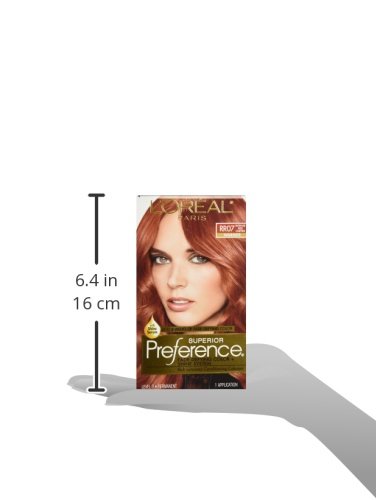 L'Oreal Paris Superior Preference Fade-Defying + Shine Permanent Hair Color, RR-07 Intense Red Copper, Pack of 1, Hair Dye