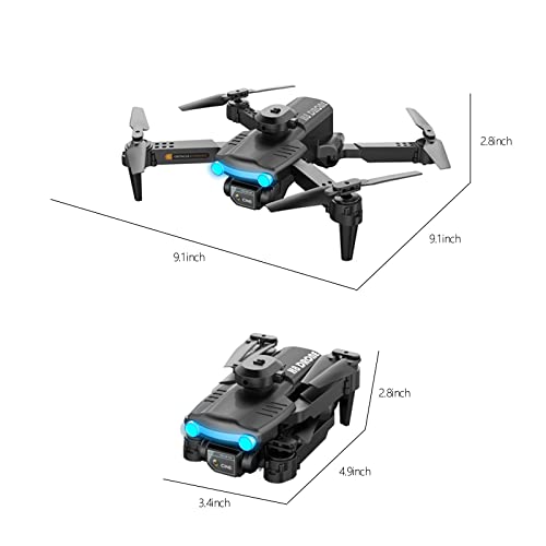 Drone with HD Dual Camera, Foldable Drone Remote Control Quadcopter Toys for Adult Kids, Intelligent Obstacle Avoidance UAV, Wifi Fpv, Altitude Hold One Key Start with Storage Bag
