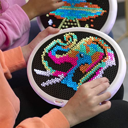 Lite Brite Oval High Definition - Light Up Toy β 650 Mini Pegs, 8 HD Design Templates, Great Gift for Girls and Boys Ages 6+