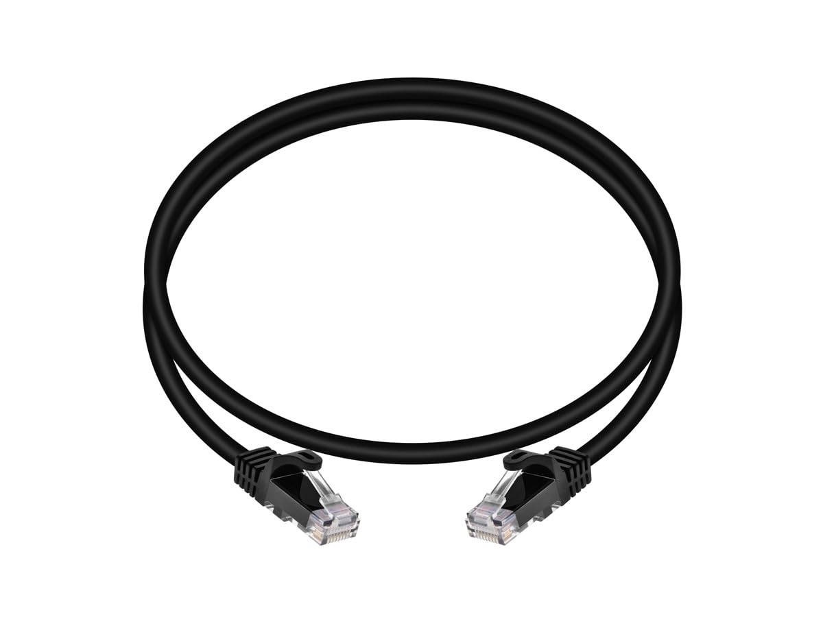 Monoprice - 109797 Flexboot Cat6 Ethernet Patch Cable - Network Internet Cord - RJ45, Stranded, 550Mhz, UTP, Pure Bare Copper Wire, 24AWG, 3ft, Black