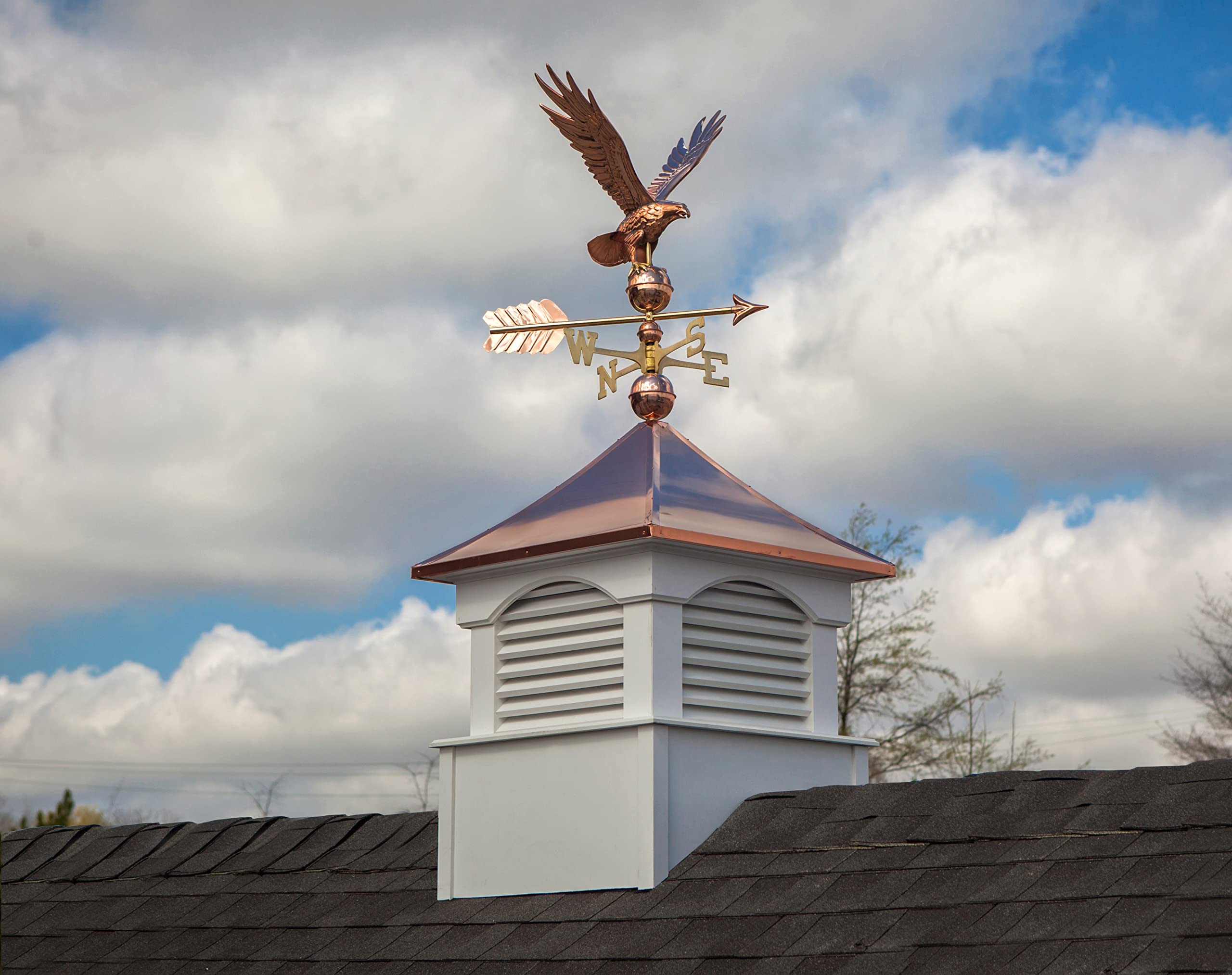 Good Directions CL22V Carlisle Vinyl 22 Inches Square x 29 Inches High for a 1 Car Garage or Shed Cupola, White