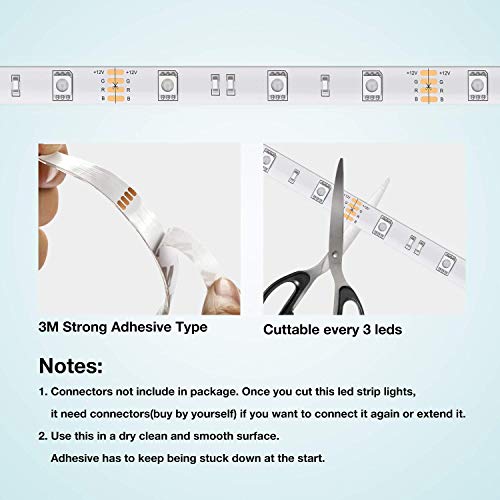 DAYBETTER Smart RGB Led Strip Lights, 50ft Led Lights for Bedroom with App Control, Multicolor Changing Led Light Strips Sync to Music Apply for Room, Kitchen, Suitable for Halloween, Christmas