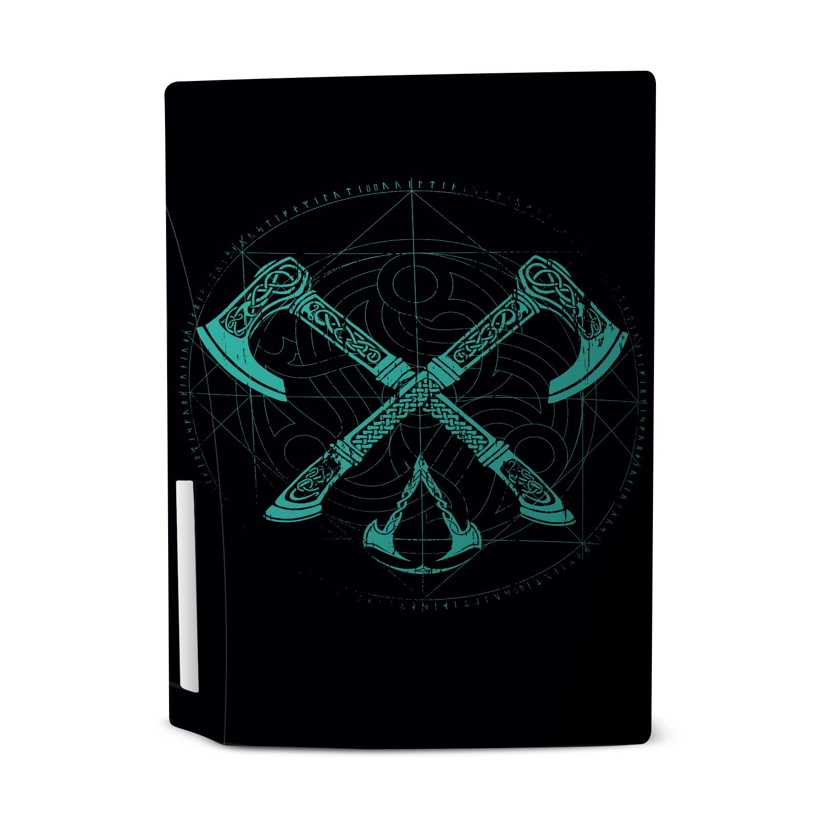 Head Case Designs Officially Licensed Assassin's Creed Dual Axes Valhalla Key Art Matte Vinyl Faceplate Sticker Gaming Skin Decal Cover Compatible With Sony PlayStation 5 PS5 Disc Edition Console