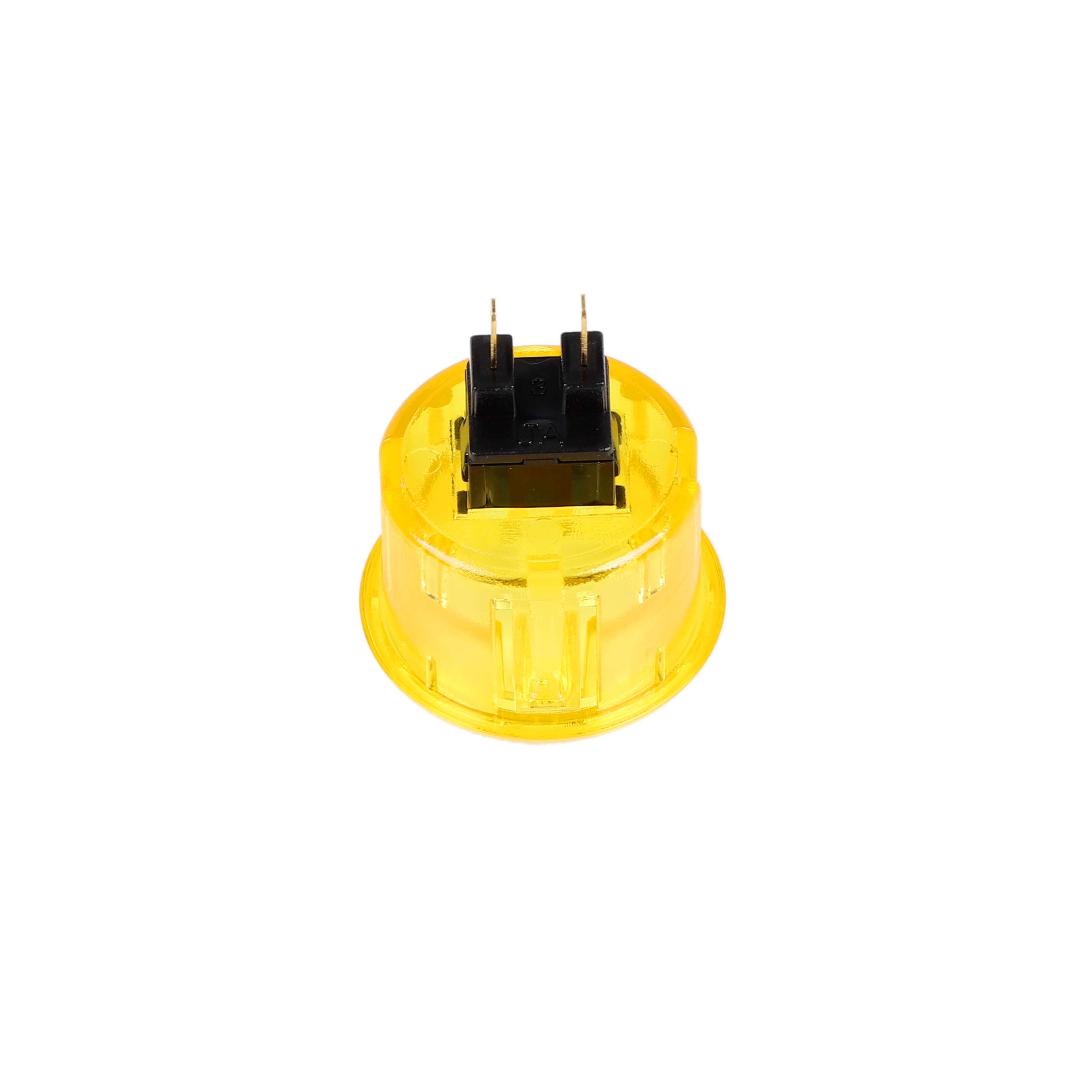 Fosiya 6X Arcade Clear Push Buttons 30mm Replace for Arcade Sanwa Buttons PS2 PS3 XBOX360 Consoles (Clear Yellow)