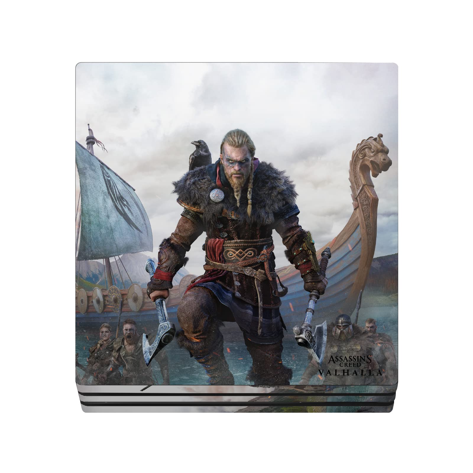 Head Case Designs Officially Licensed Assassin's Creed Male Eivor 2 Valhalla Key Art Vinyl Sticker Gaming Skin Decal Cover Compatible With Sony PlayStation 4 PS4 Pro Console