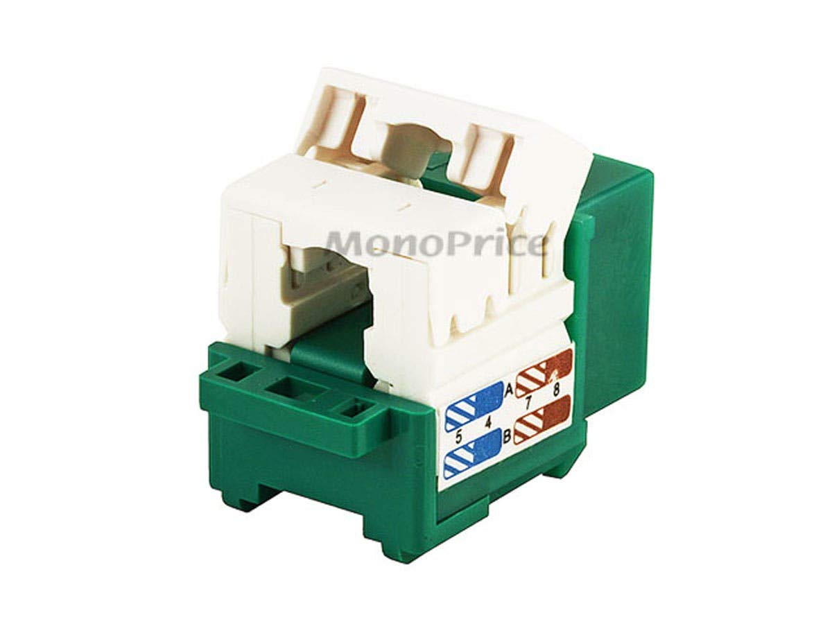 Monoprice Cat6 Punch Down Keystone Jack - Green
