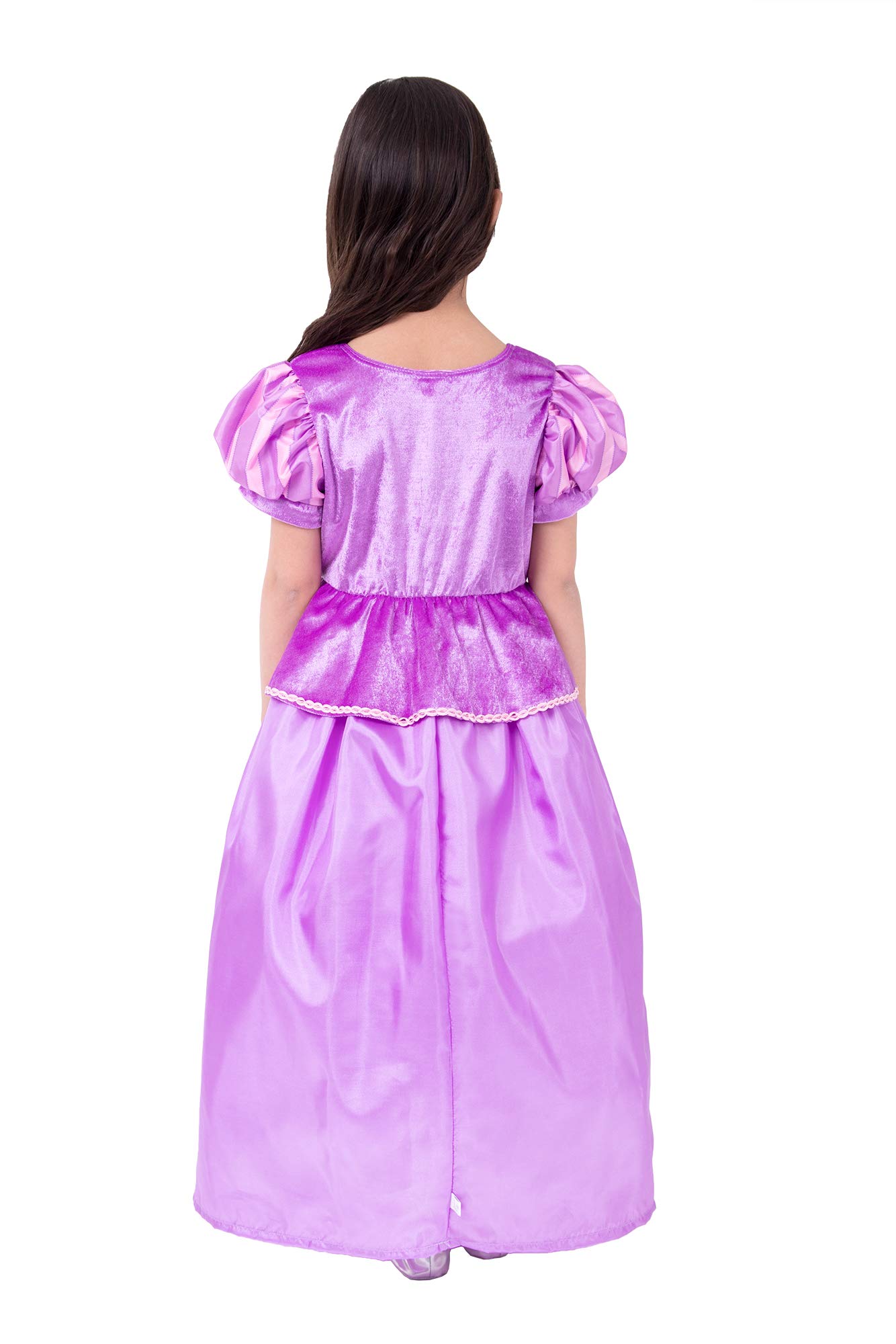Little Adventures Rapunzel Princess Dress Up Costume (Medium Age 3-5) - Machine Washable Child Pretend Play and Party Dress with No Glitter